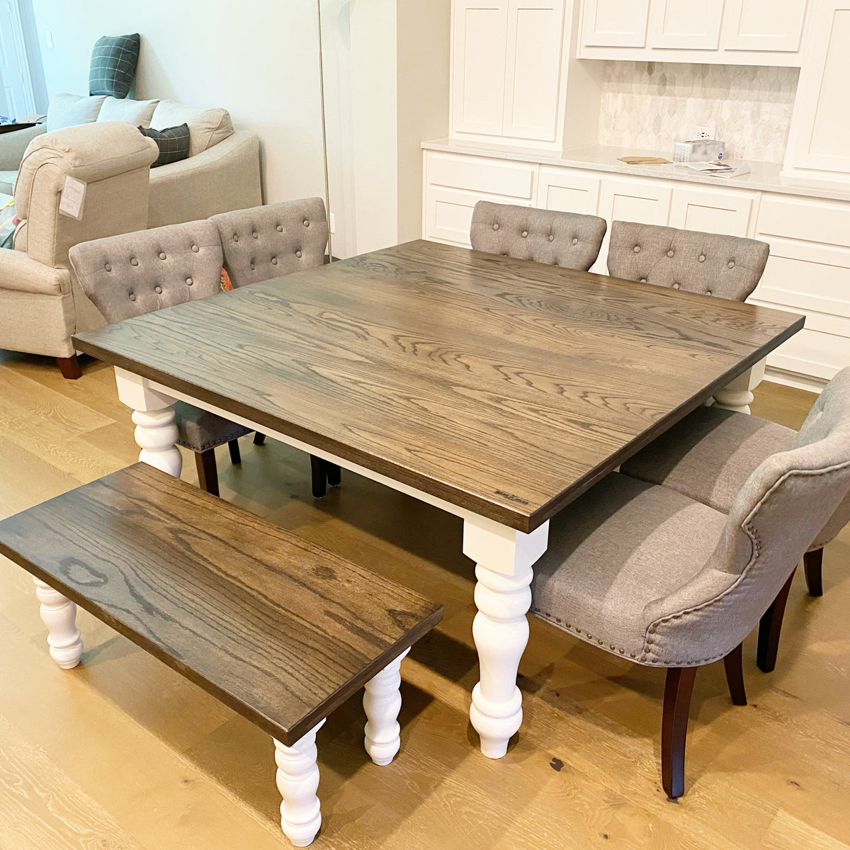 The Square Dixon Farm Table – Hermanos Woodworks
