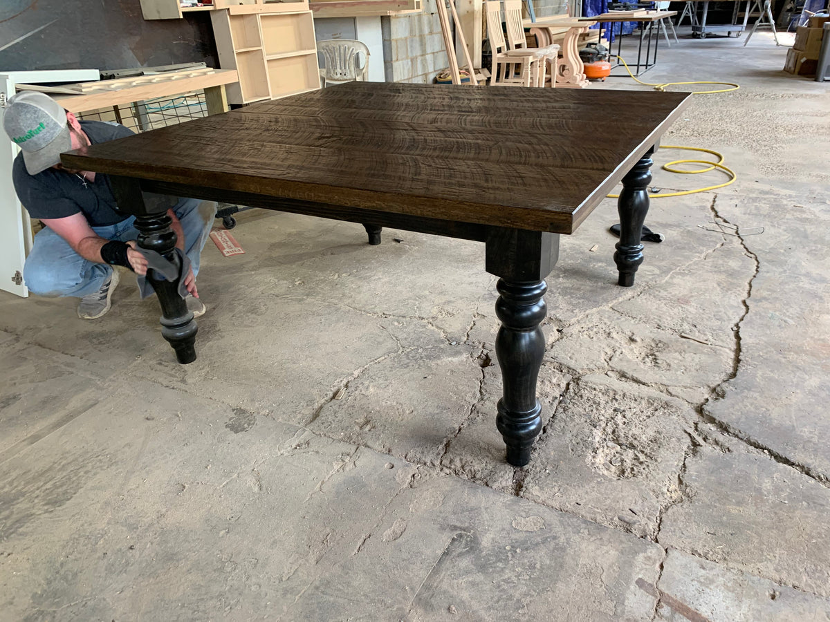 The Square Dixon Farm Table – Hermanos Woodworks